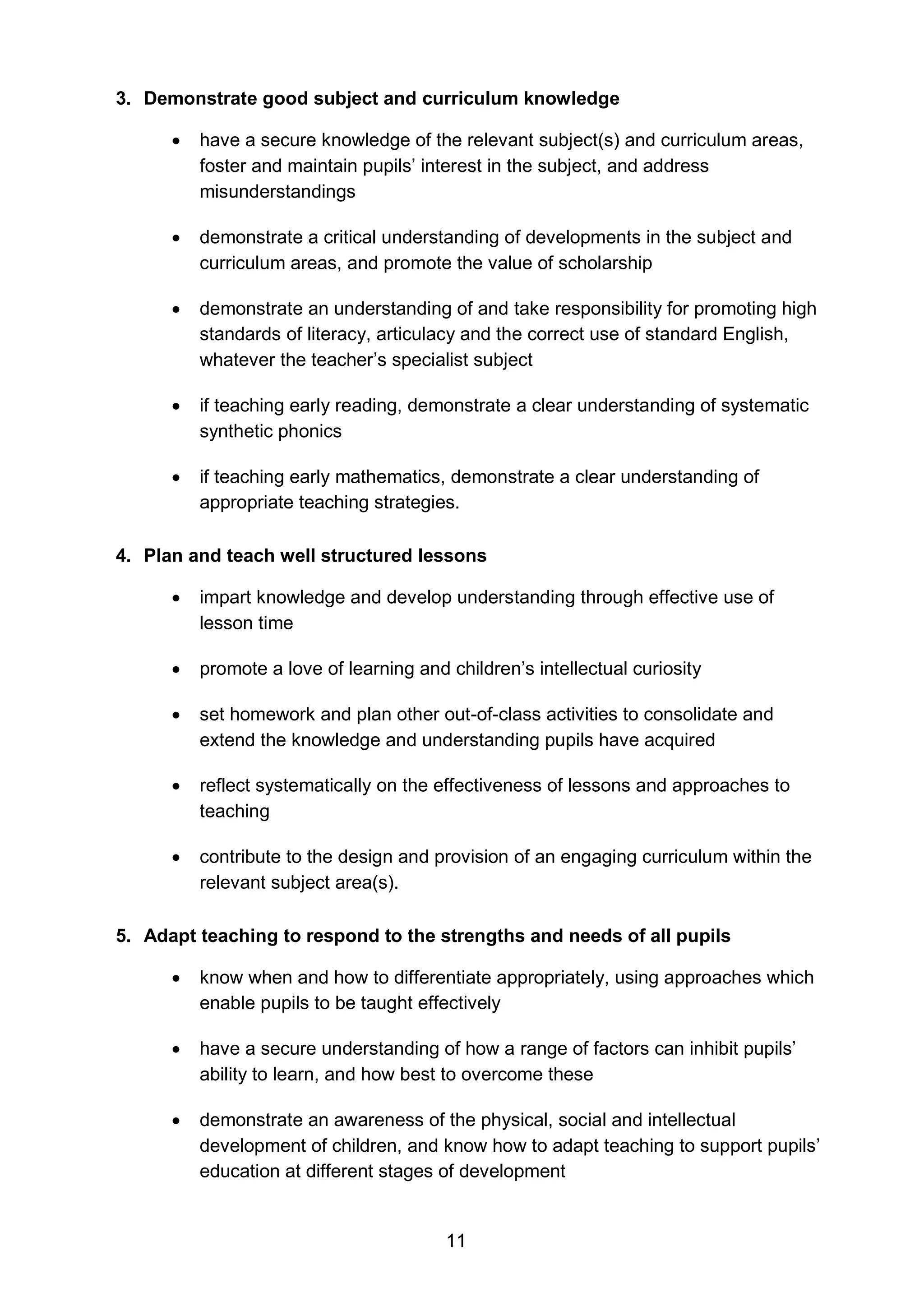 Teachers standards | PDF