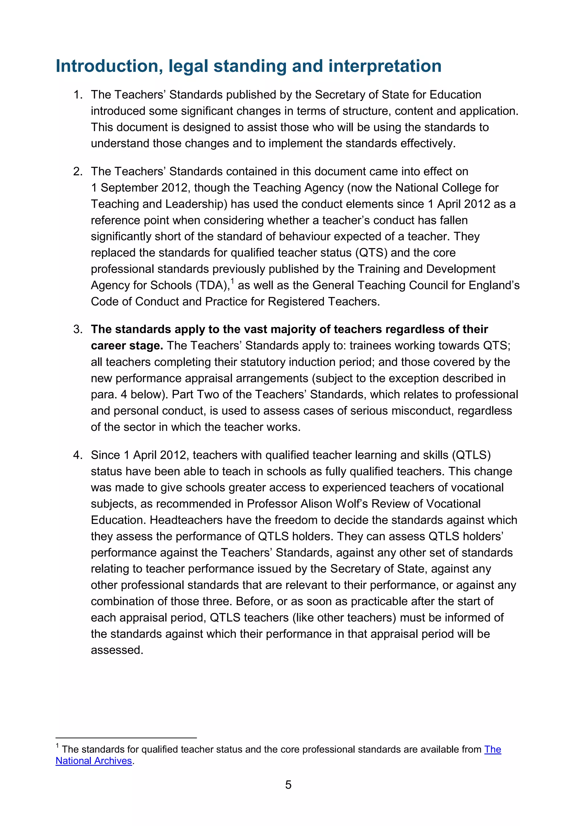 Teachers standards | PDF