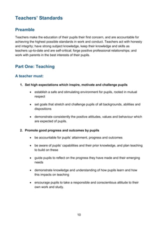 Teachers standards | PDF