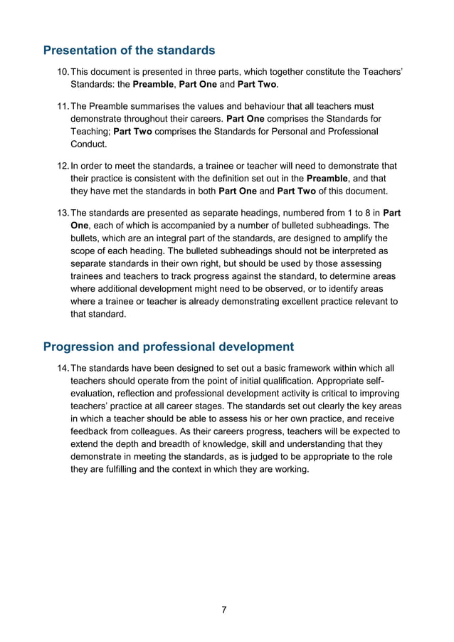 Teachers standards | PDF