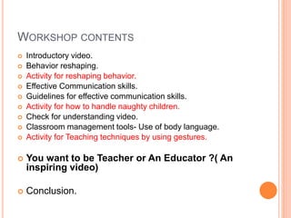 Montessori Teachers training module | PPTX