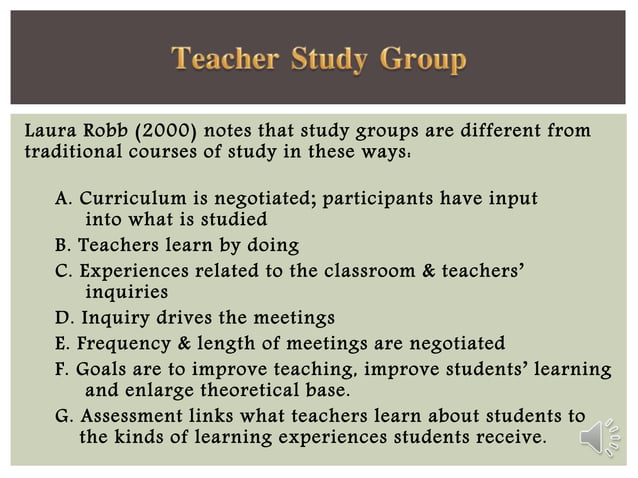 Teacher study groups- excellent PPT | PPTX | Professional School | Postgraduate Education