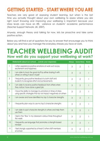 Teacher's wellbeing | PDF