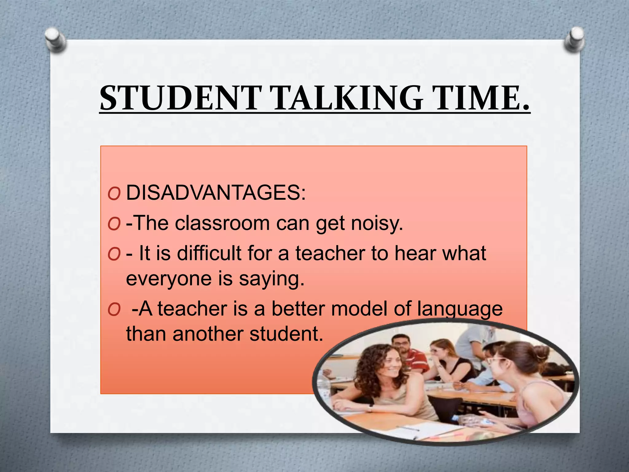 Teacher talk and student talk | PPTX