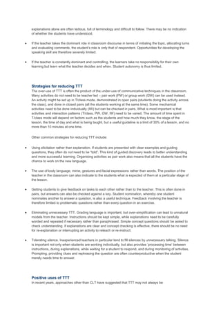 Teacher talking time | PDF