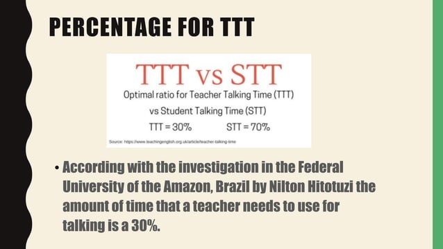 Teacher talking time | PPTX | Education
