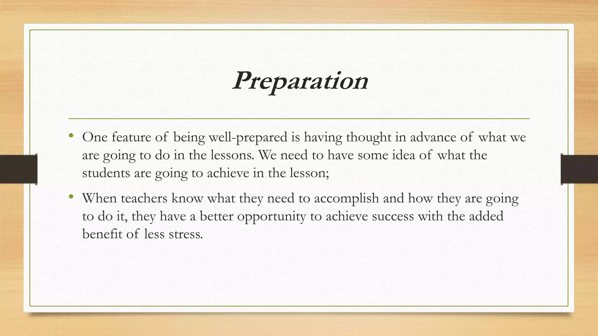 preparation of teachers | PPTX