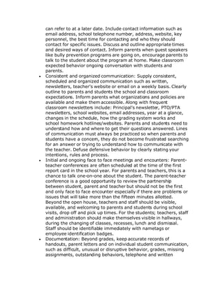 Teacher To Parent Communication | DOC | Secondary Education | Education
