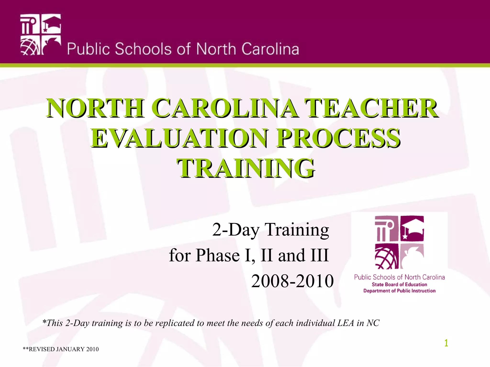 Teacher Evaluation Training | PPT