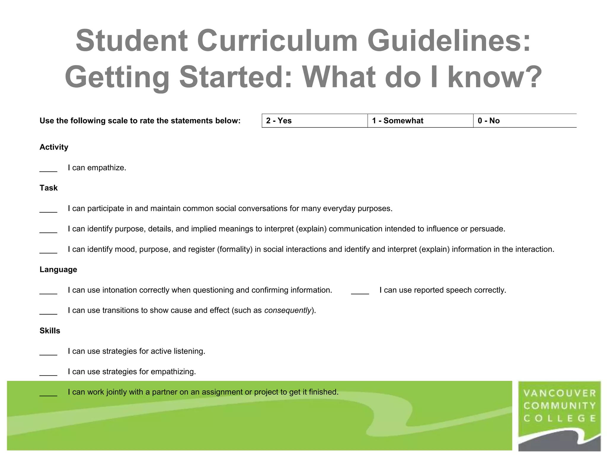 ESL Pathways Curriculum: Background and Key Components | PPT