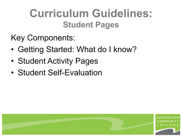 ESL Pathways Curriculum: Background and Key Components | PPT