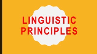 Affective and linguistic principles of language learning | PPSX