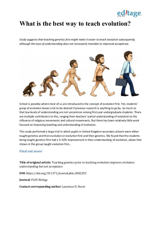 Teach evolution
