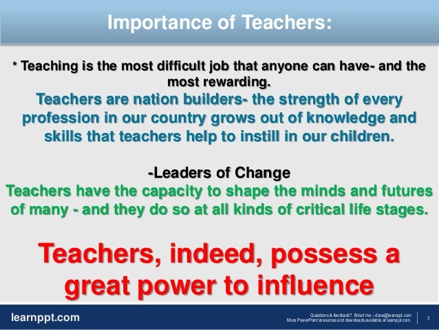 Why Teaching is the Most Important Profession?