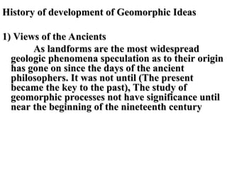 Introduction of Geomorphology Science of landforms .ppt