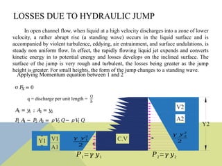 Application on momentum equation losses due to hydraulic jump.pptx