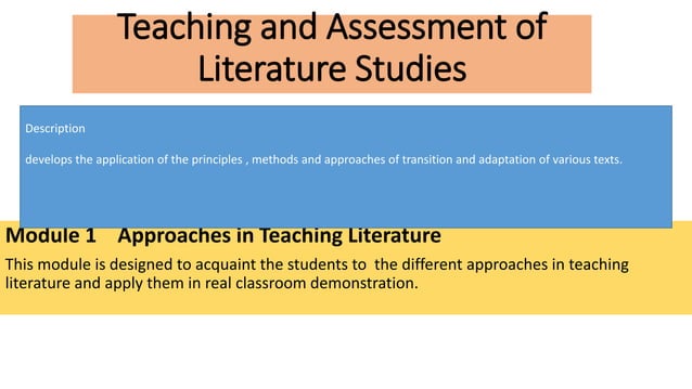 Teaching-and-Assessment-of-Literature-Studies.pptx | Educational ...