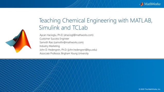 teaching-chemical-engineering-with-matlab-simulink-and-tclab.pdf ...