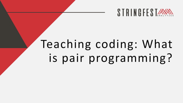 Teaching coding: What is pair programming? | PPT