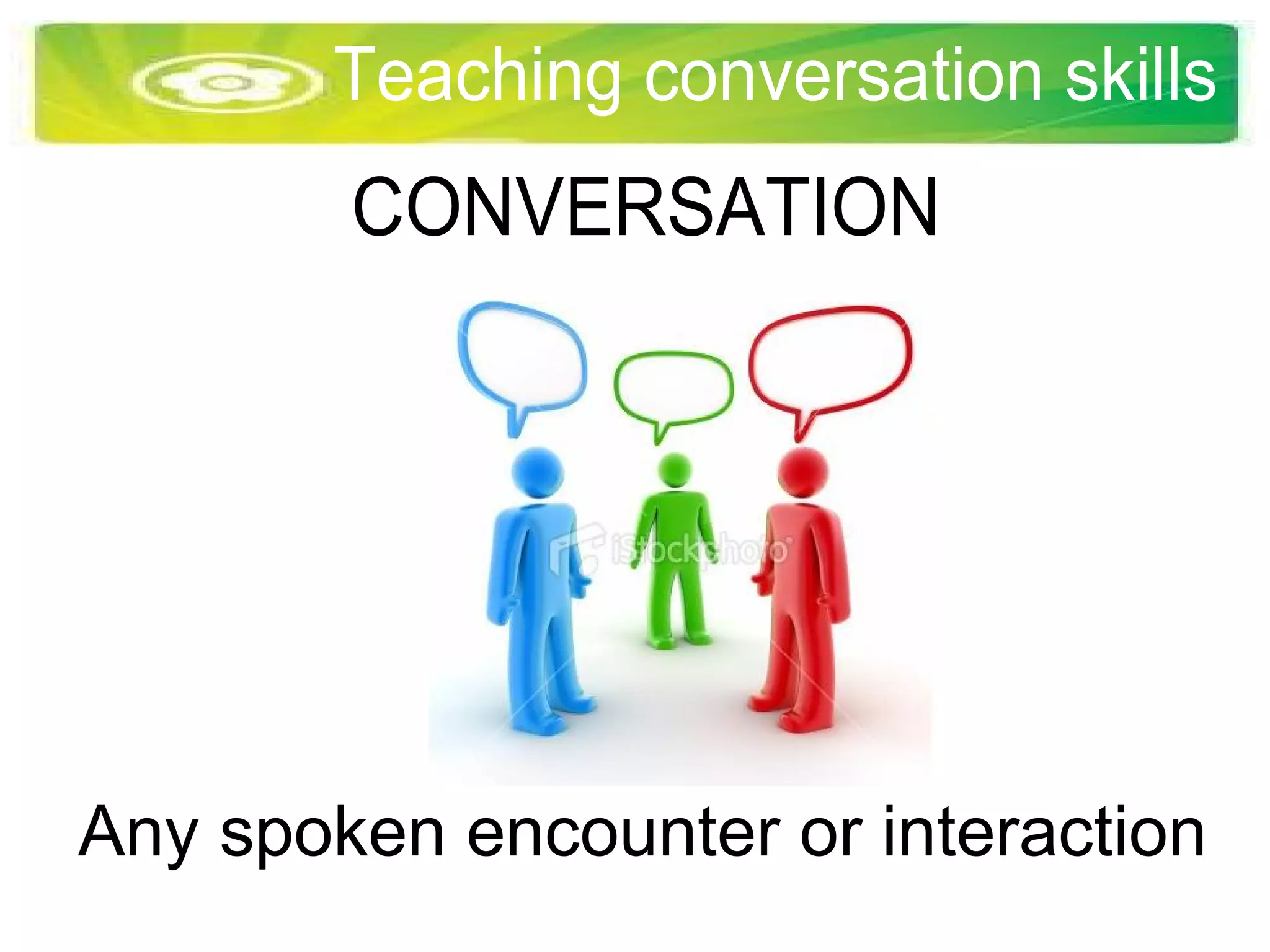 Teaching Conversation Skills | PPT
