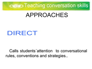 Teaching Conversation Skills | PPT