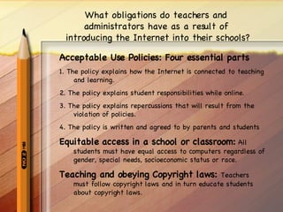 Teaching Ethical and Legal use of Technology in the Classroom | PPT