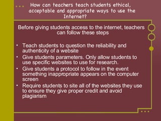 Teaching Ethical and Legal use of Technology in the Classroom | PPT