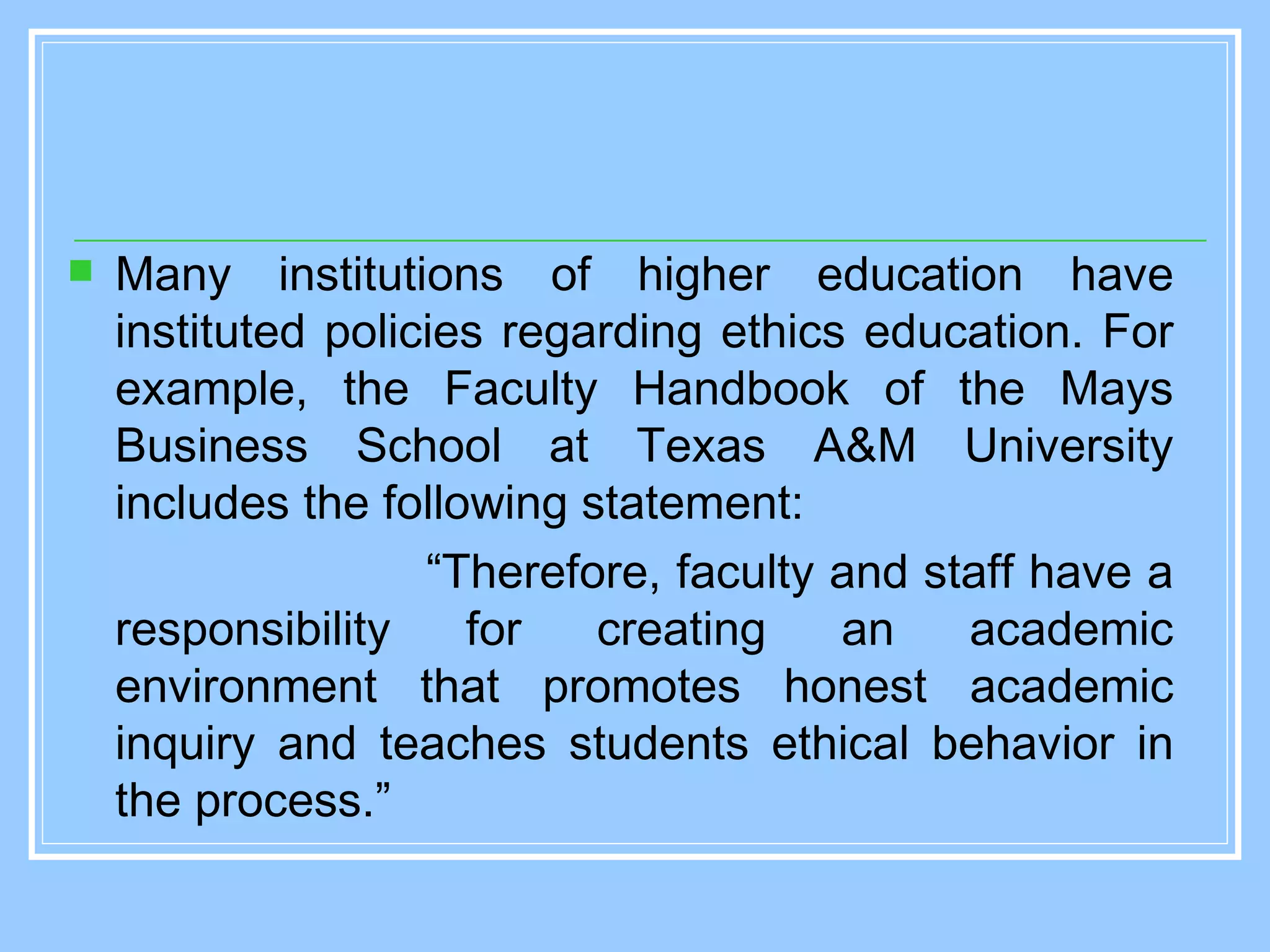 Teaching ethics | PPT