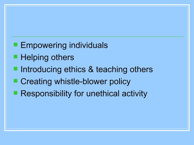 Teaching ethics