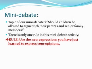 Teaching family values for clinic course | PPTX