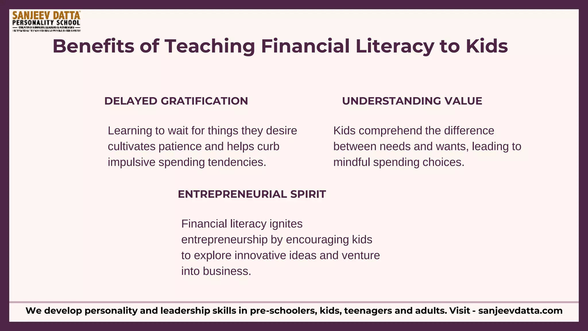 Teaching Financial Literacy to Kids | PPTX