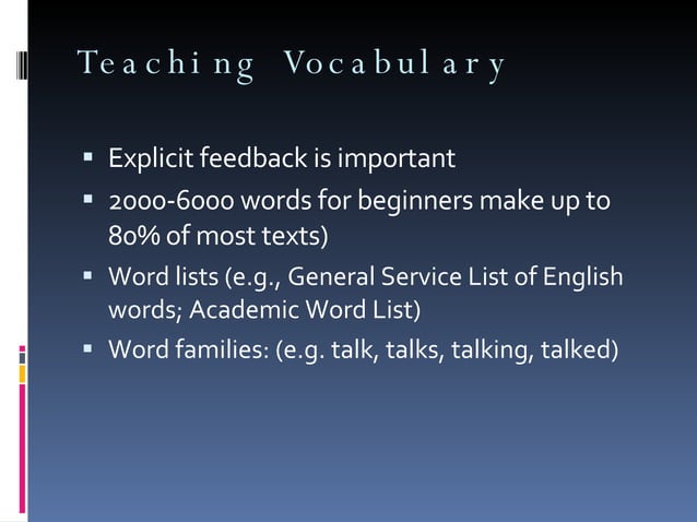 Teaching Grammar & Vocabulary | PPT