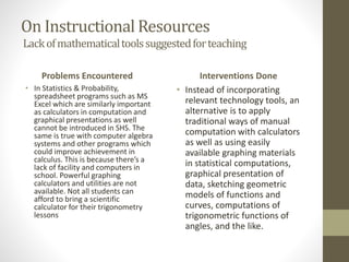 Teaching Mathematics in SHS: Problems and Interventions | PPTX