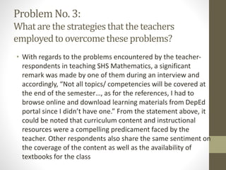 Teaching Mathematics in SHS: Problems and Interventions | PPTX