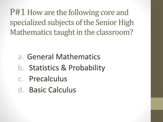 Teaching Mathematics in SHS: Problems and Interventions | PPTX