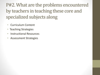Teaching Mathematics in SHS: Problems and Interventions | PPTX