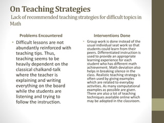 Teaching Mathematics in SHS: Problems and Interventions | PPTX