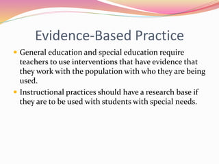 Special Education in an Era of Inclusion and Standards | PPTX