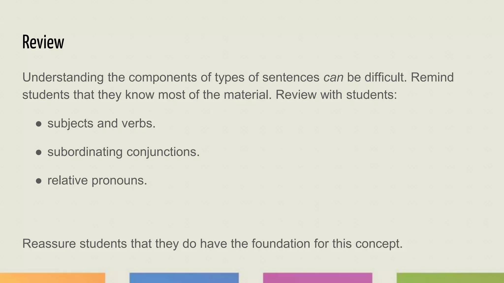 Teaching Grammar: types of sentences | PPTX