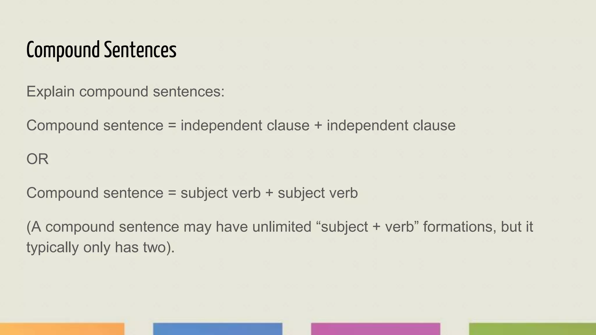 Teaching Grammar: types of sentences | PPTX