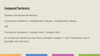 Teaching Grammar: types of sentences | PPTX