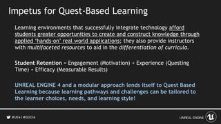 Teaching UE4 With Quest Based Learning Dr Cynthia Marcello | PPT