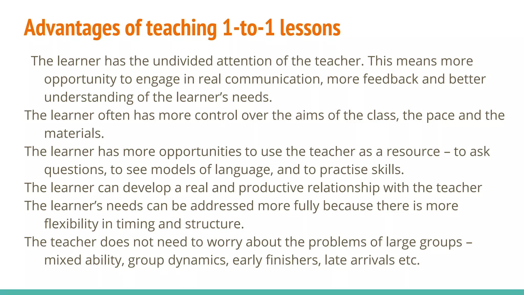 Teaching 1 to-1 | PPTX