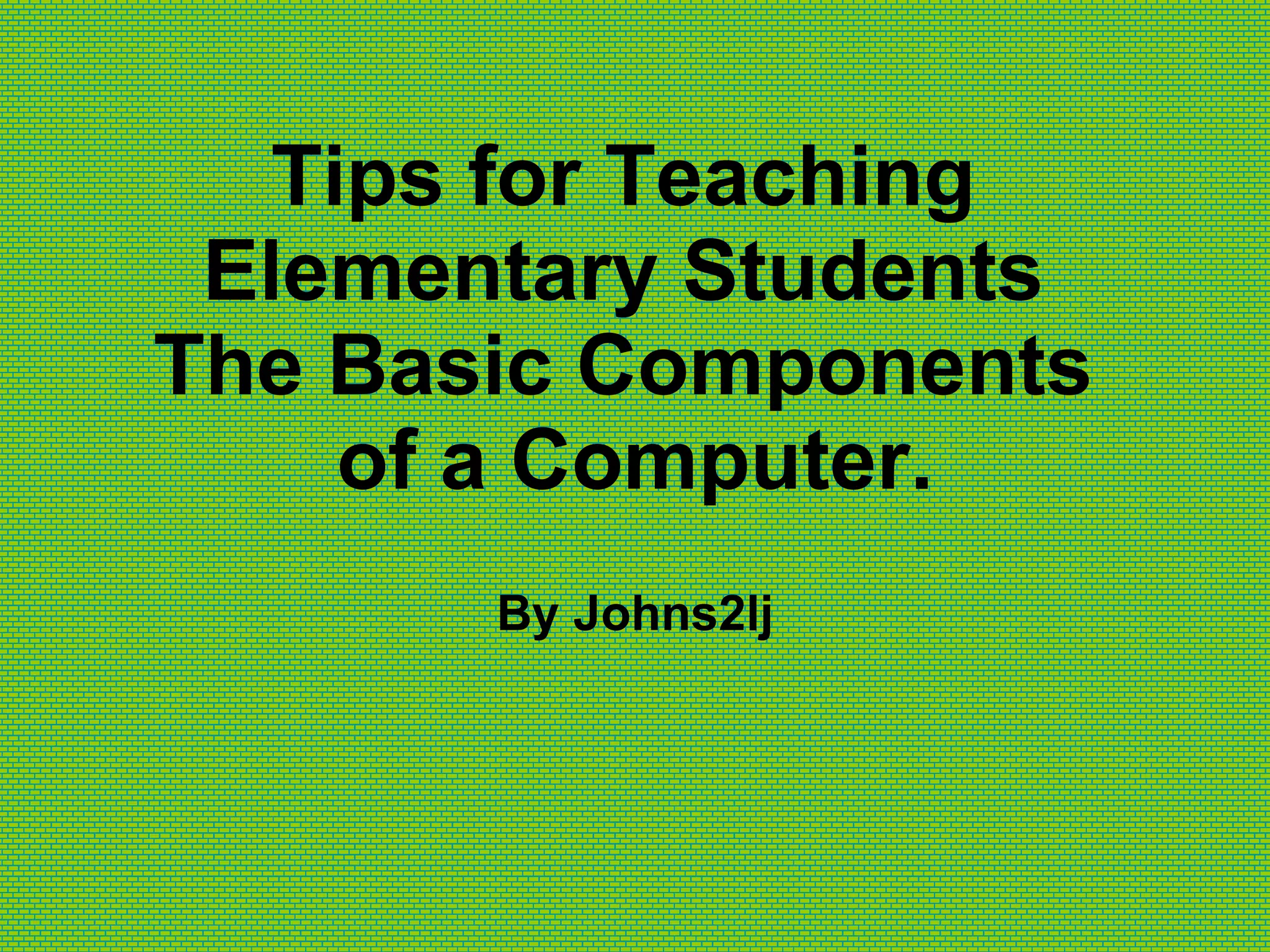Teaching 4th grade computer | PPT