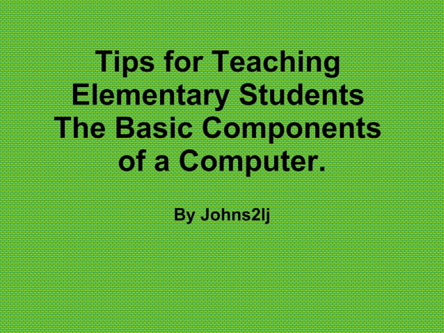 Teaching 4th grade computer | PPT