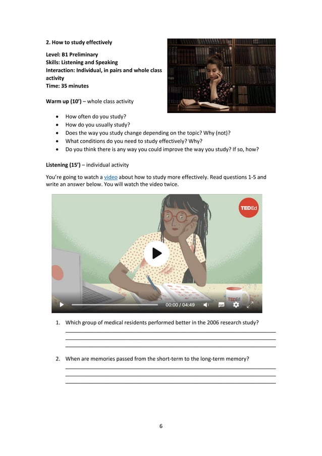 Teaching Activities: Learning something new | PDF