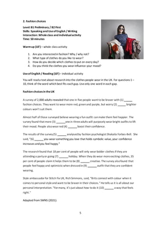 October 2022 - Cambridge English Teaching Activities | PDF