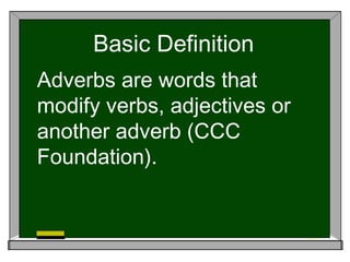 Teaching Adverbs | PPT