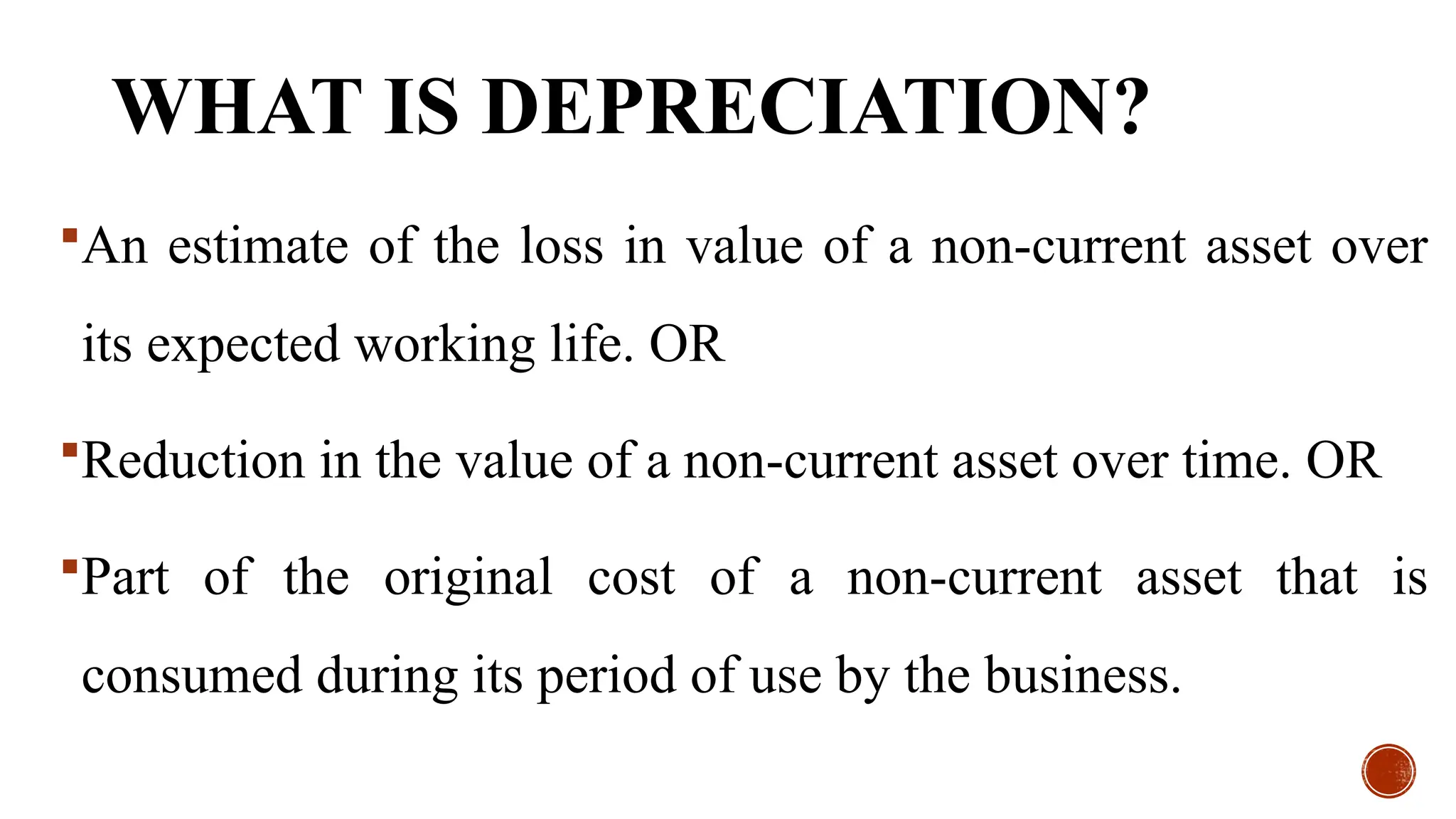 accounting for depreciation introduction | PPTX