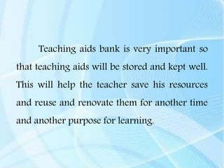 Teaching aids bank | PPTX